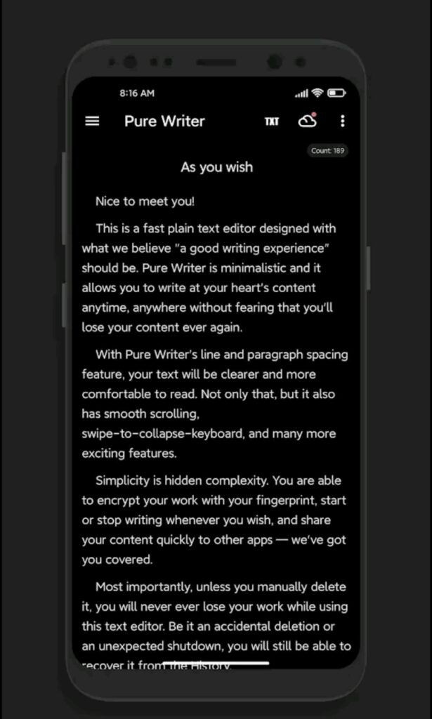 تحميل برنامج Pure Writer apk |و شرحه - Free courses and books